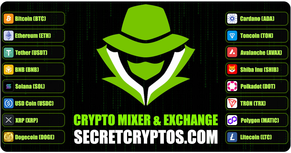 Crypto Mixer & Exchange – Bitcoin, Ethereum & More | SecretCryptos.com